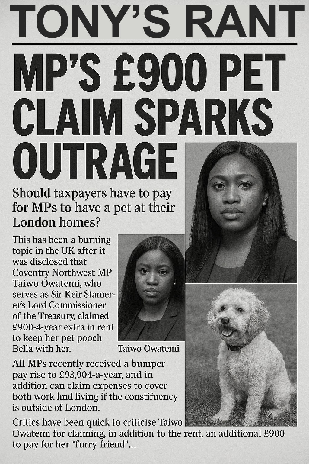 TONY MAYES RANT - FROM TARIFFS TO PARLIAMENTARY POOCH - News, Sport ...