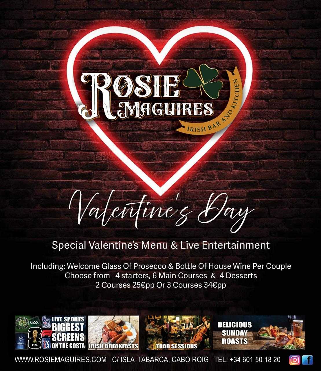 Make This Valentine’s Day Truly Unforgettable at Rosie Maguire’s, Cabo ...