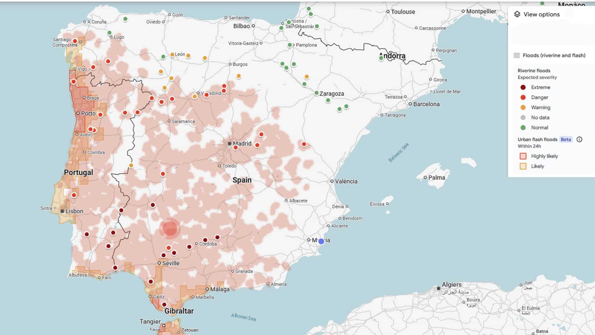 Google Flood Risk Map Flags High-Risk Zones Across Valencia and Murcia ...